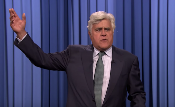 Jay Leno subs in for Tonight Show monologue with Hillary and Donald ...