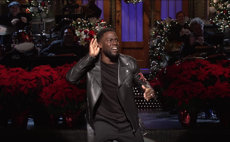 Kevin Hart delivers a stand-up monologue for the Christmas episode of ...